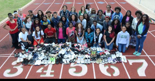 Ellison track team collects shoes for community closet | Living ...
