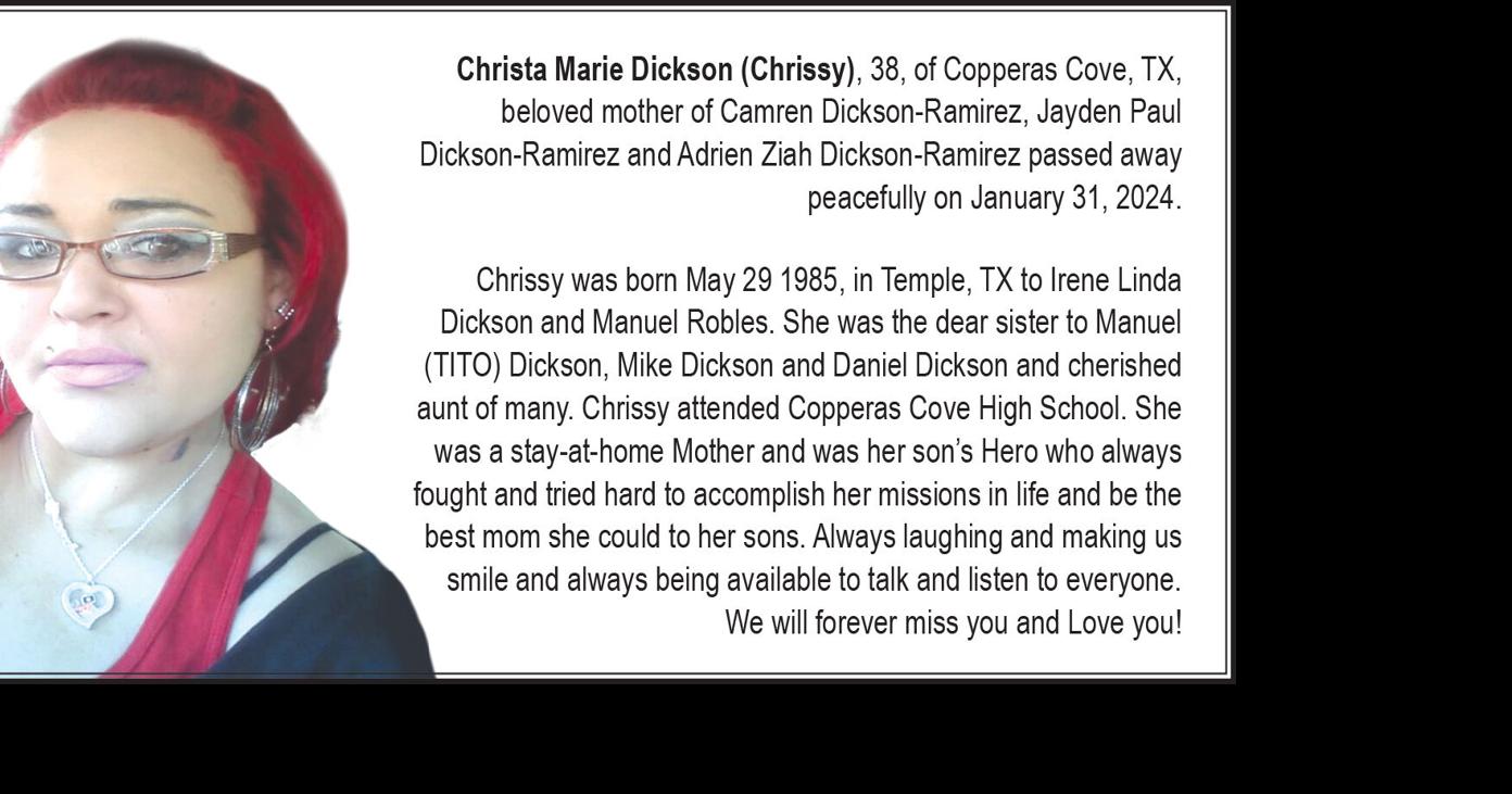 Christa Marie Dickson (Chrissy) | Obituaries | kdhnews.com