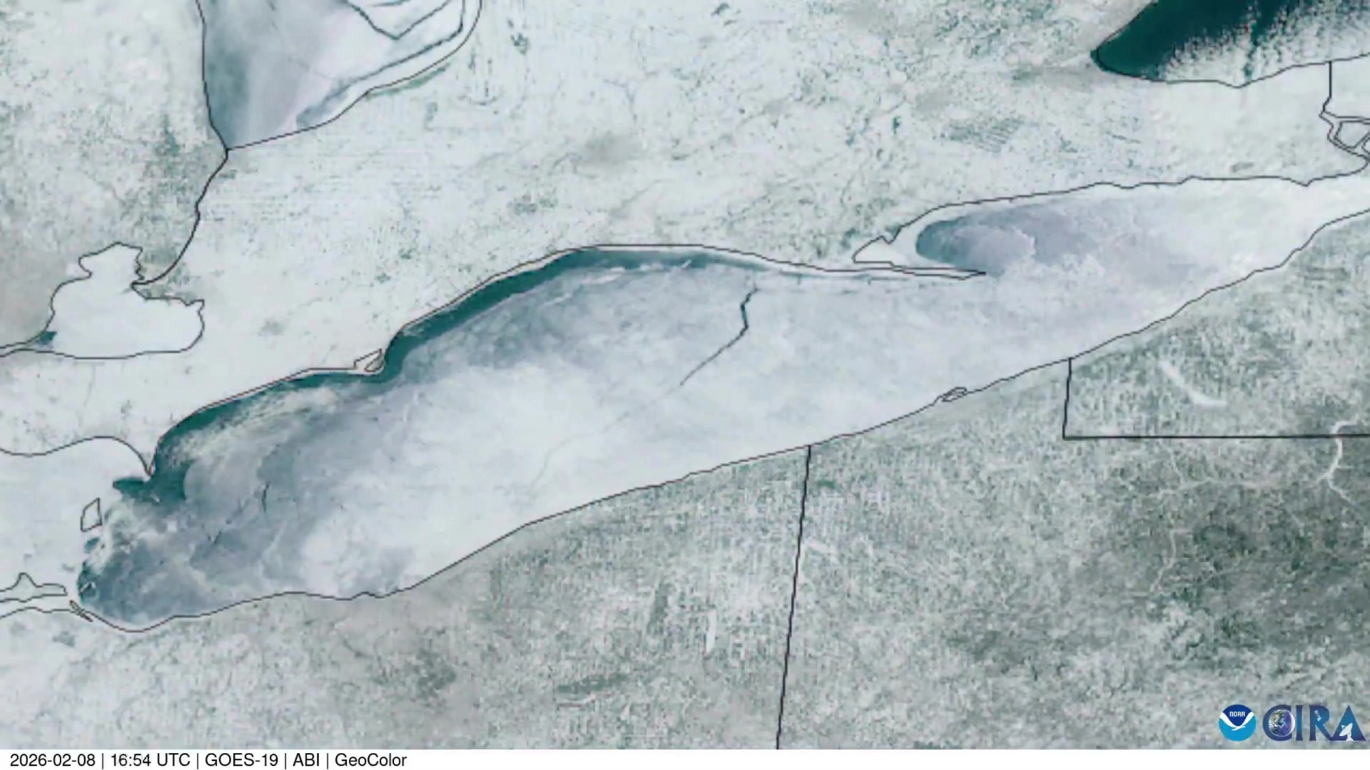Space satellite captures 80-mile fracture across Lake Erie | News ...