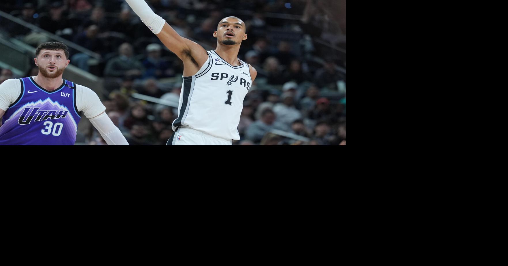 Wembanyama scores 33 points in 123-110 win over Jazz after being named ...