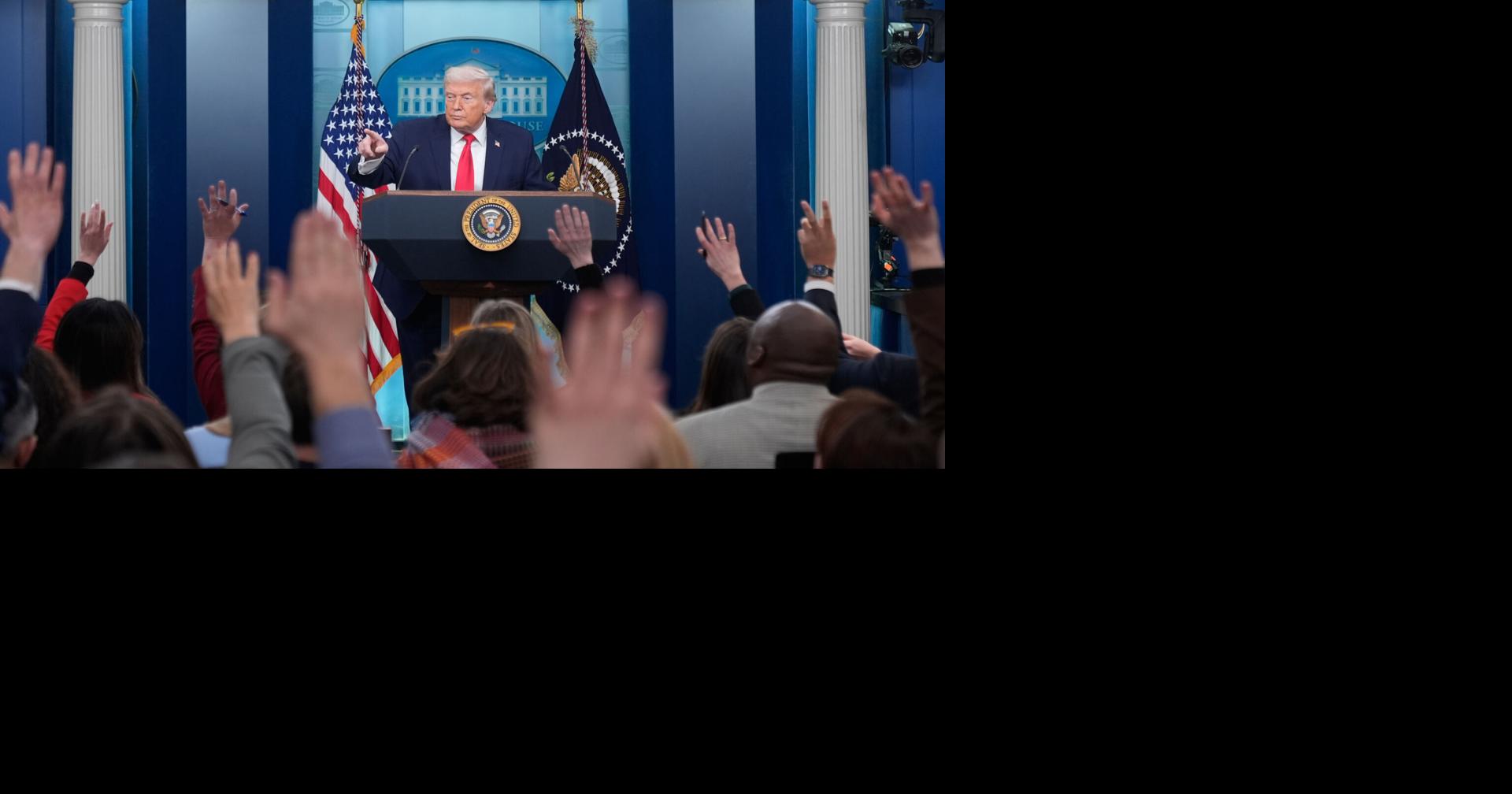 Trump recaps his first year back in office with winding remarks, paper ...