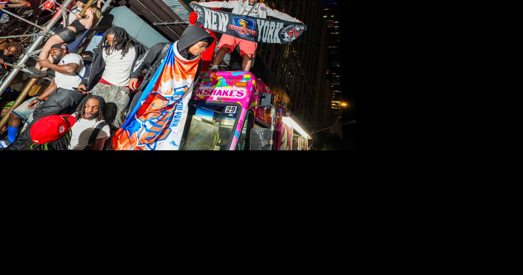 A 'rowdy' Knicks watch party ends with 21 in custody and 5 officers ...