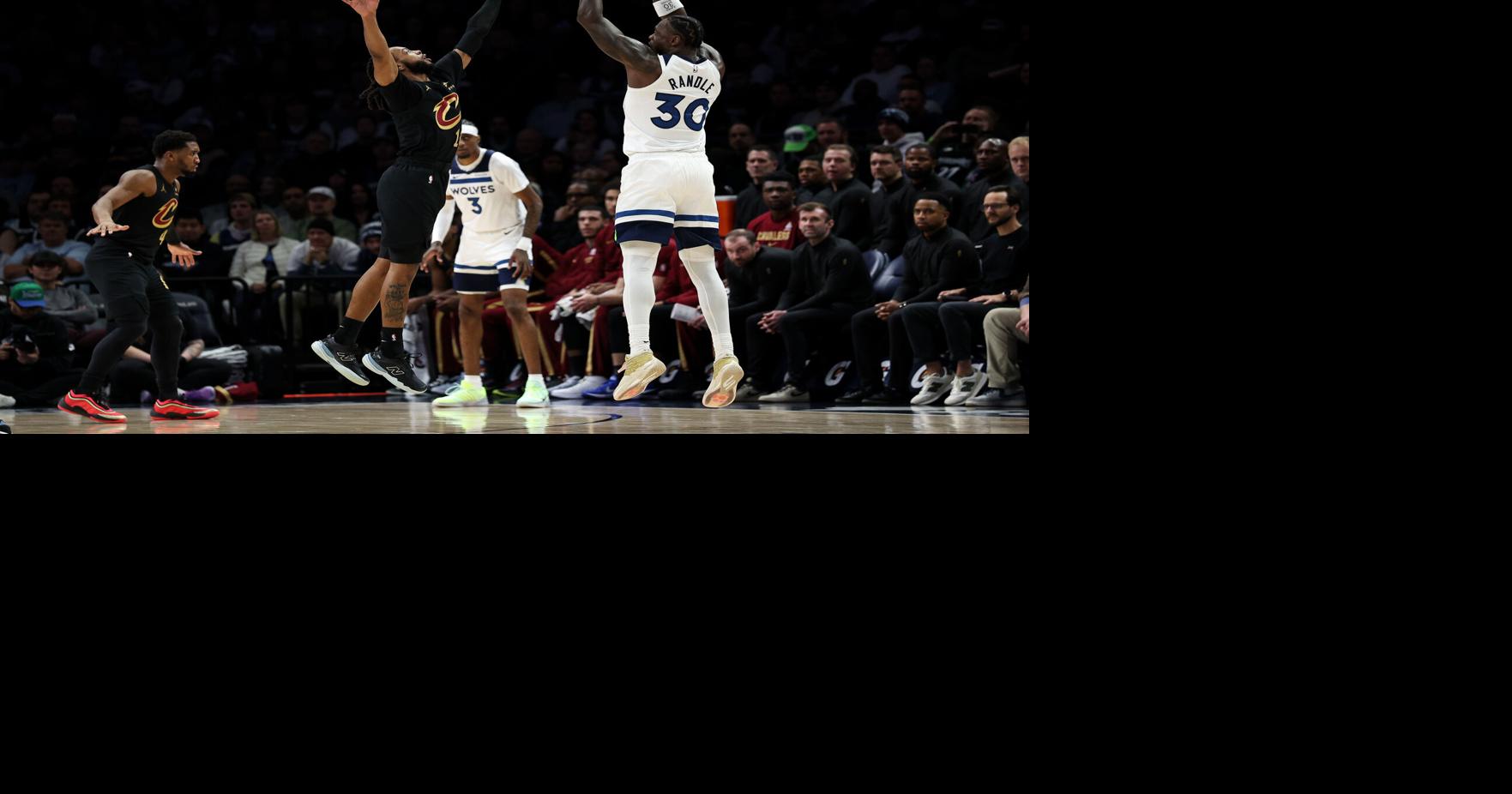 T-wolves beat Cavaliers 131-122 behind Randle's 28 points, set season ...