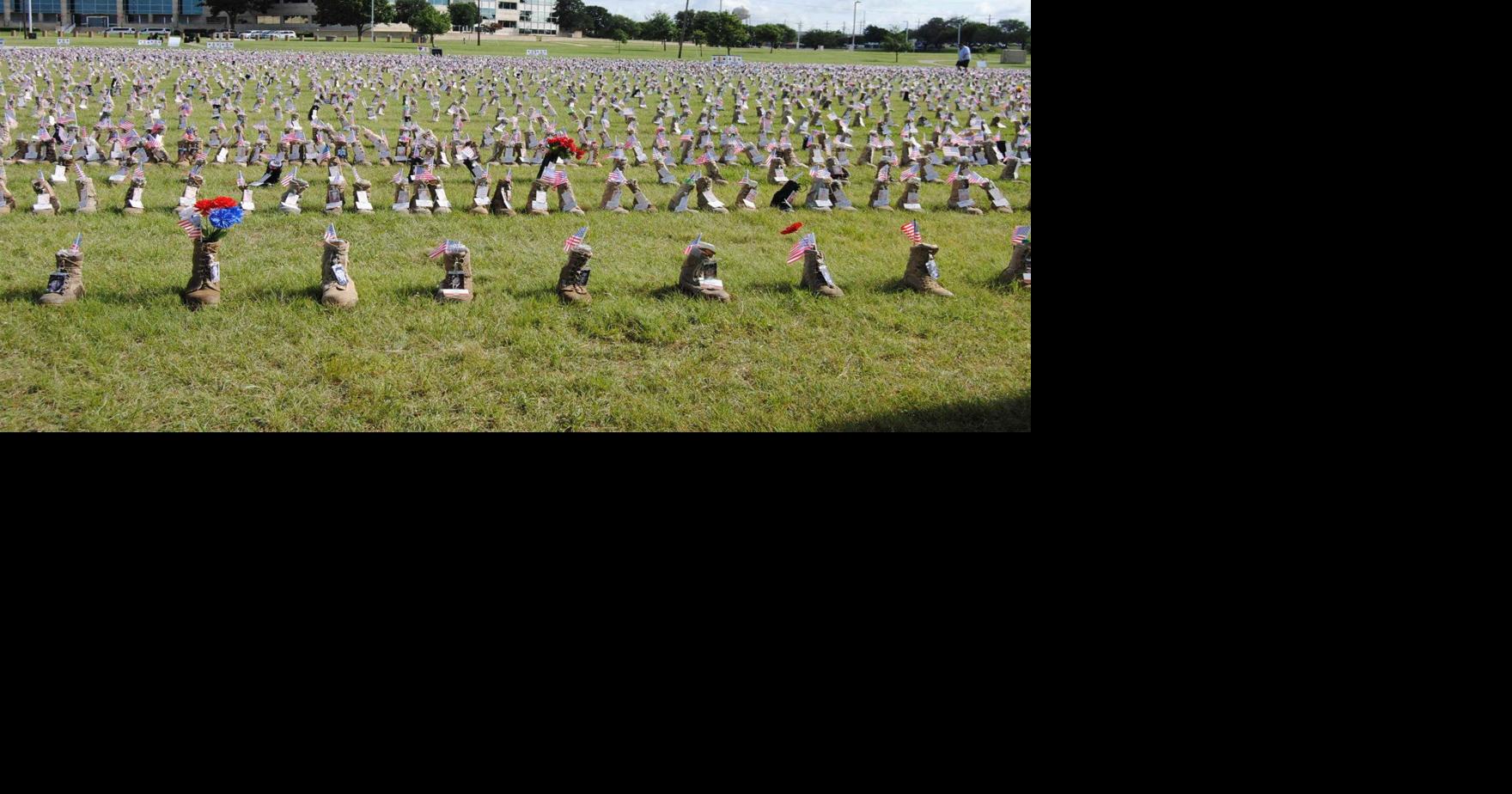Fallen soldiers honored at Sadowski Field with boot memorial | Local ...