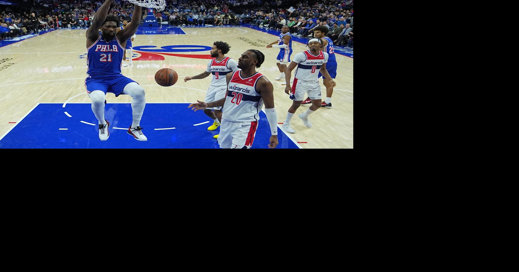 Embiid, George lead 76ers to a 131-110 win over Wizards, who acquire ...