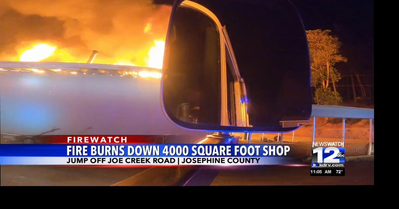 Fire burns down shop in Josephine County | Video | kdrv.com