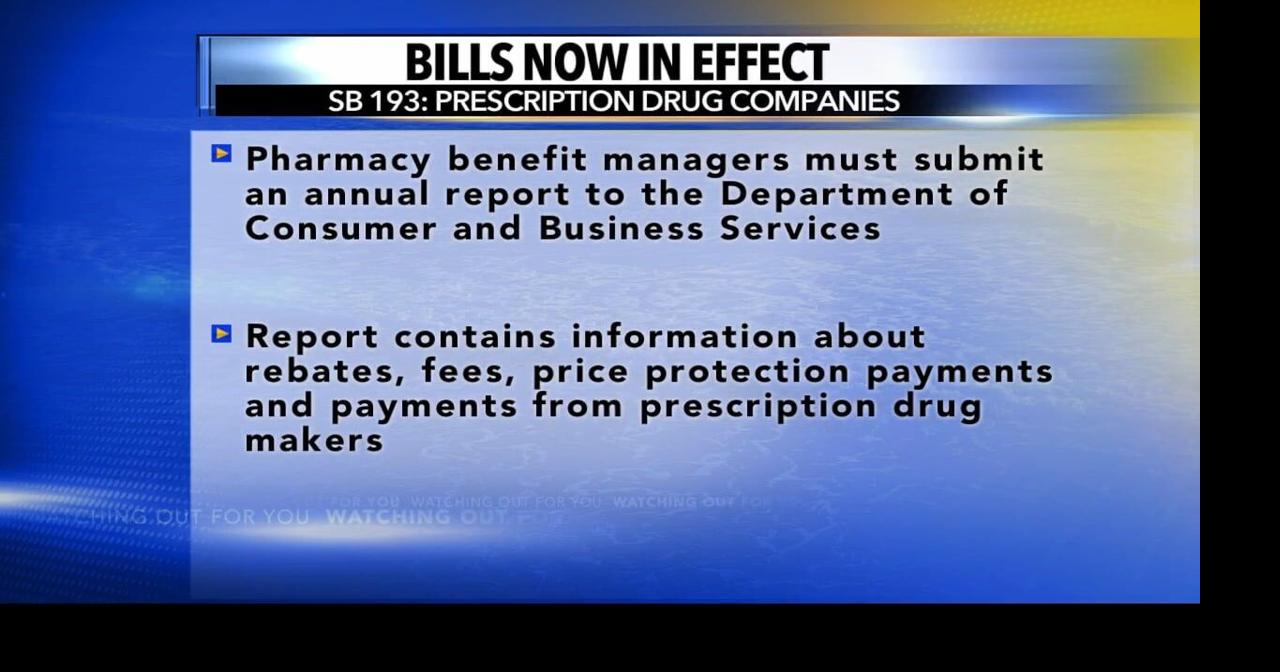 New Oregon Senate Bill 193 prescription drug law requires annual report ...