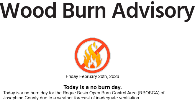 Josephine County enforces no-burn day Friday, Feb. 20 | Local | kdrv.com