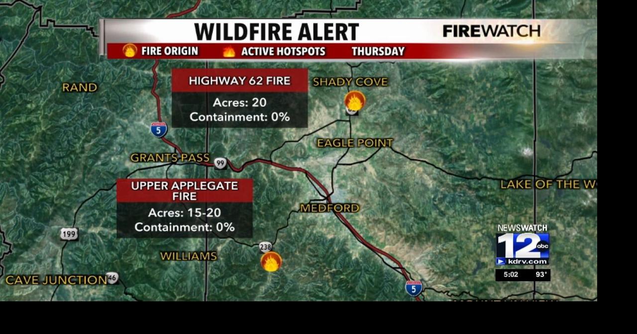Level 1 evacuations for two grass fires in Shady Cove, Applegate Valley ...