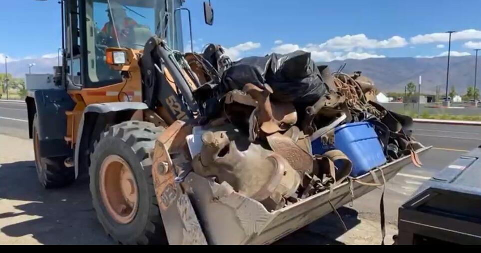 CalTrans road trash clean-up scoop of debris.png | | kdrv.com