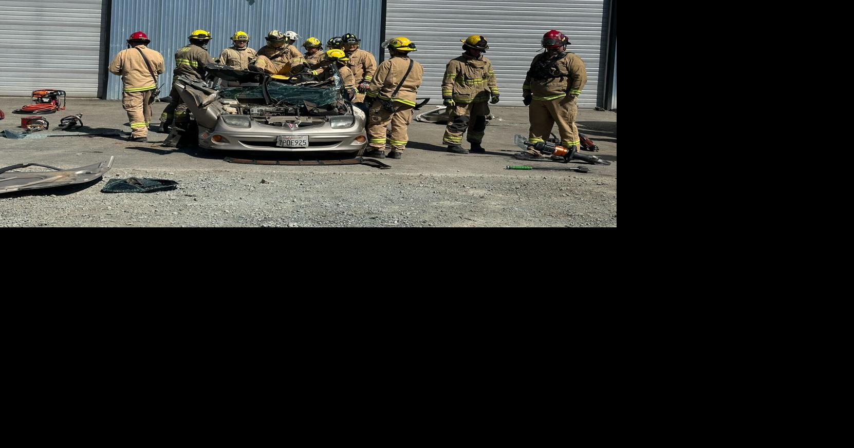 Local firefighters practice vehicle extraction as high-speed accidents ...