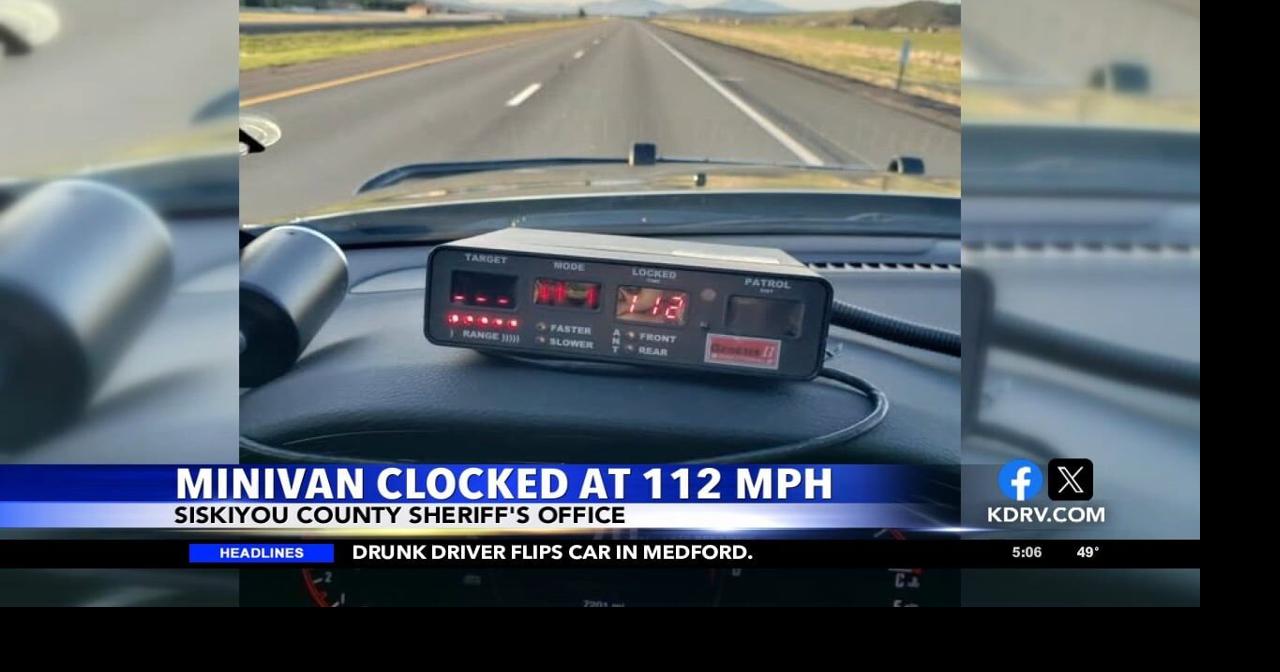 Speeding minivan hits triple-digit speeds in Siskiyou County | Video ...