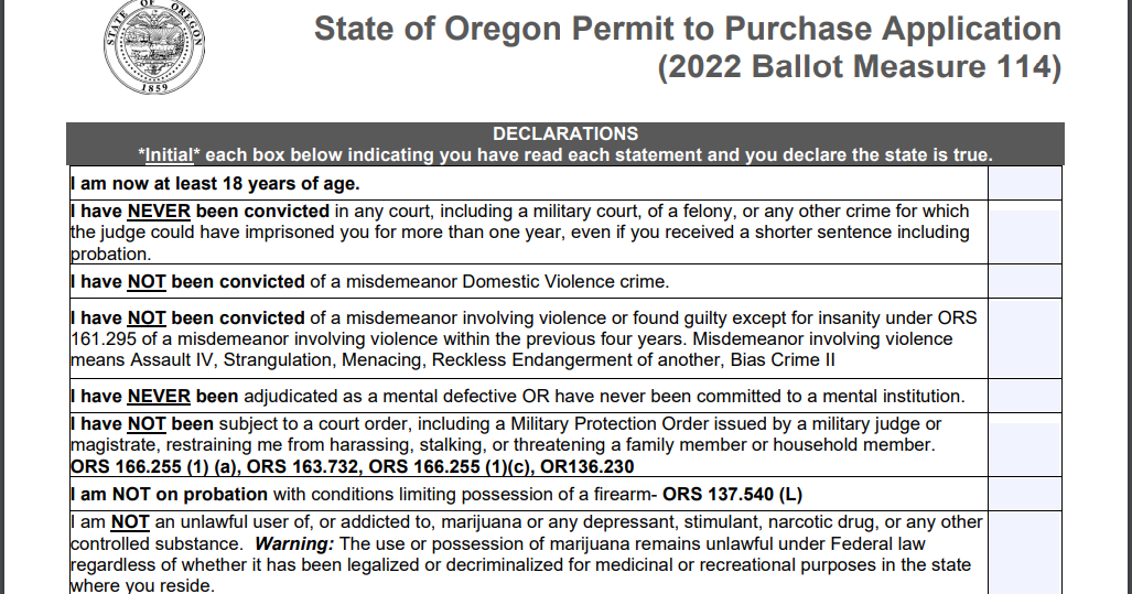 OSP's Measure 114 gun permit-to-purchase application online while ...