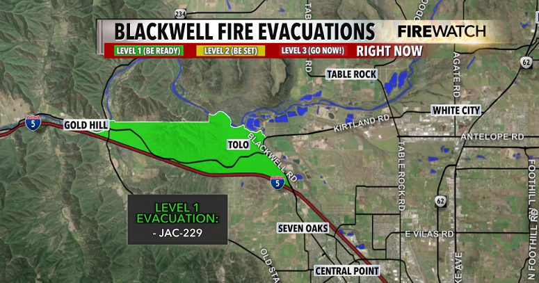 Downgrades made to evacuation zones for the Blackwell Fire due to ...