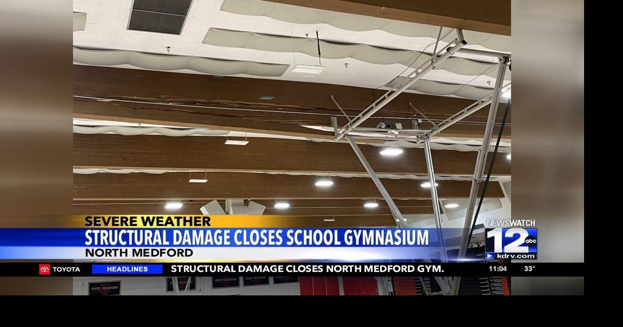 Snow damages North Medford High School gym | Video | kdrv.com