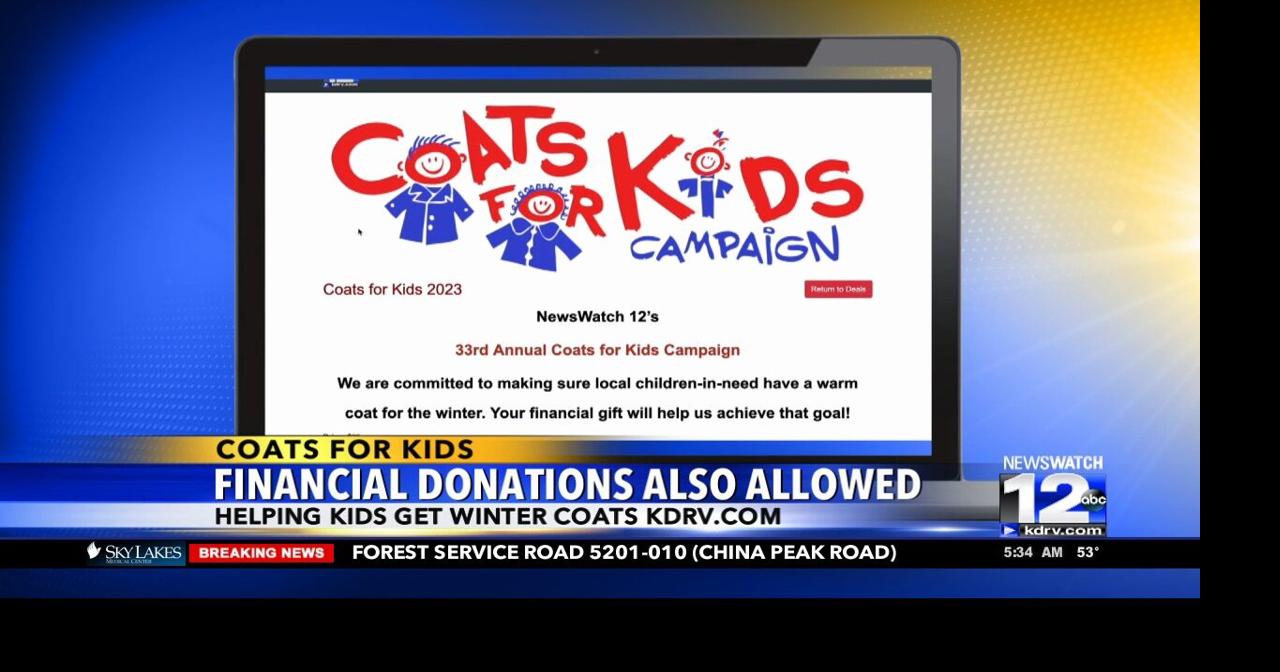 Coats for Kids campaign starts tomorrow | Video | kdrv.com
