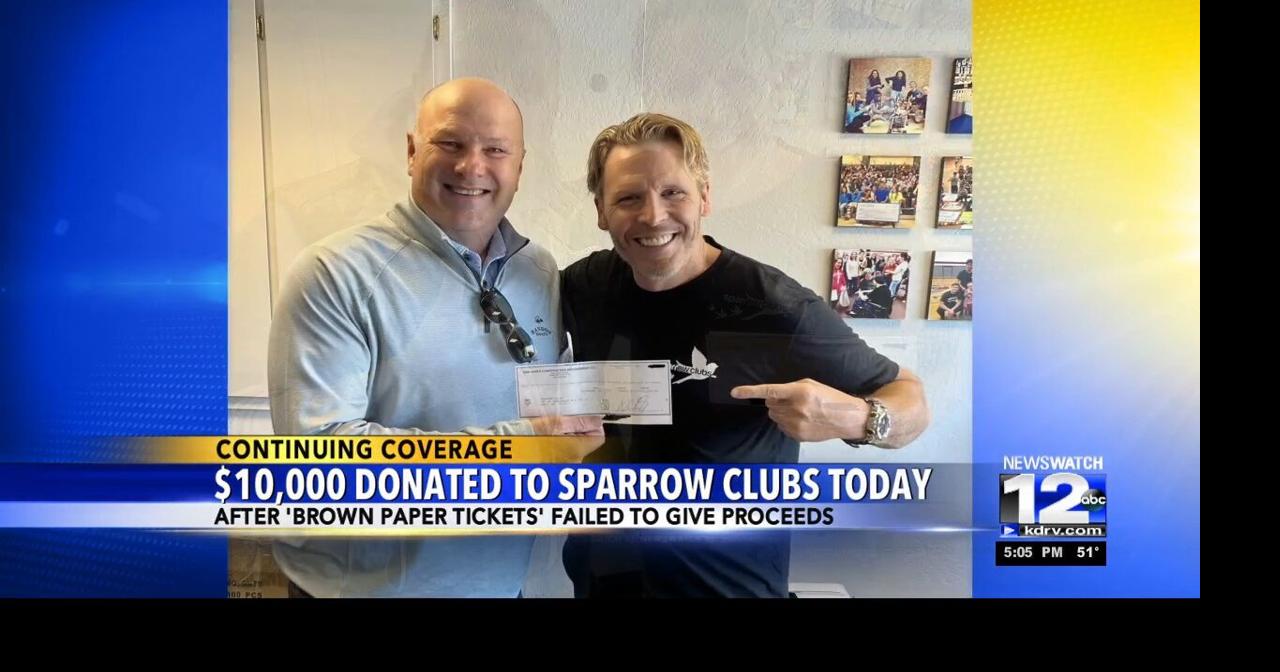 Two companies give $5,000 each to Sparrow Clubs after ticket money loss ...