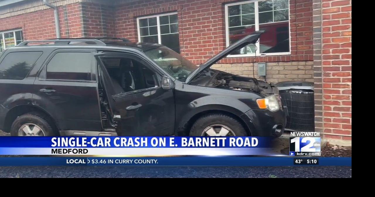 Single car crash on E. Barnett Road | Video | kdrv.com