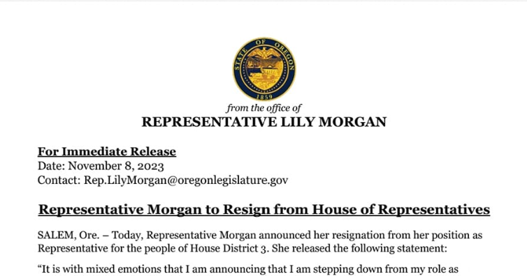 State Representative Lily Morgan resigning her House Distrct 3 seat ...
