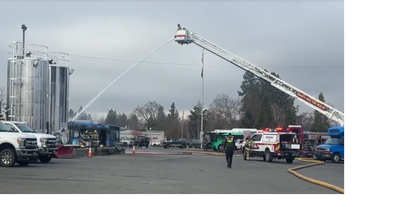 Crews put out electric bus fire in Grants Pass | Top Stories | kdrv.com