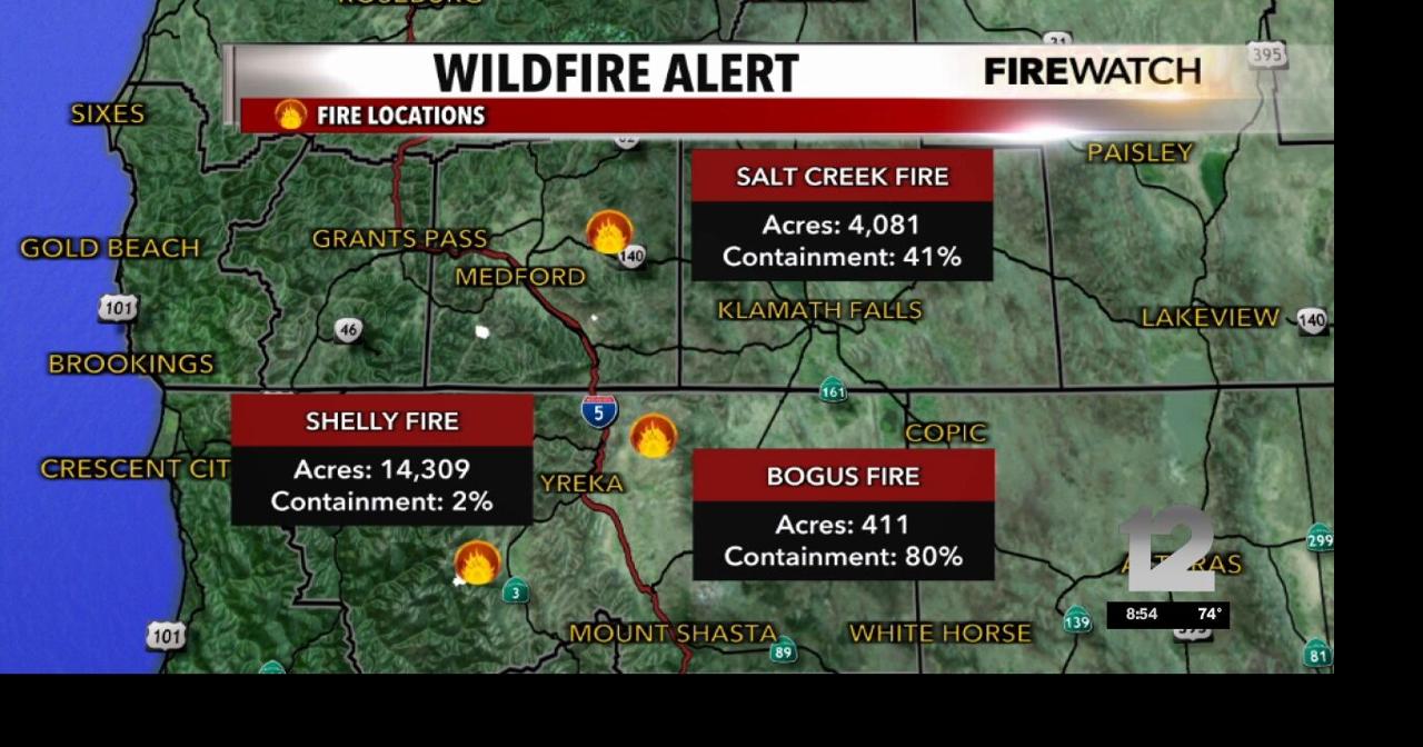 Shelly fire grows, containment went up on Salt Creek and Bogus Fires ...