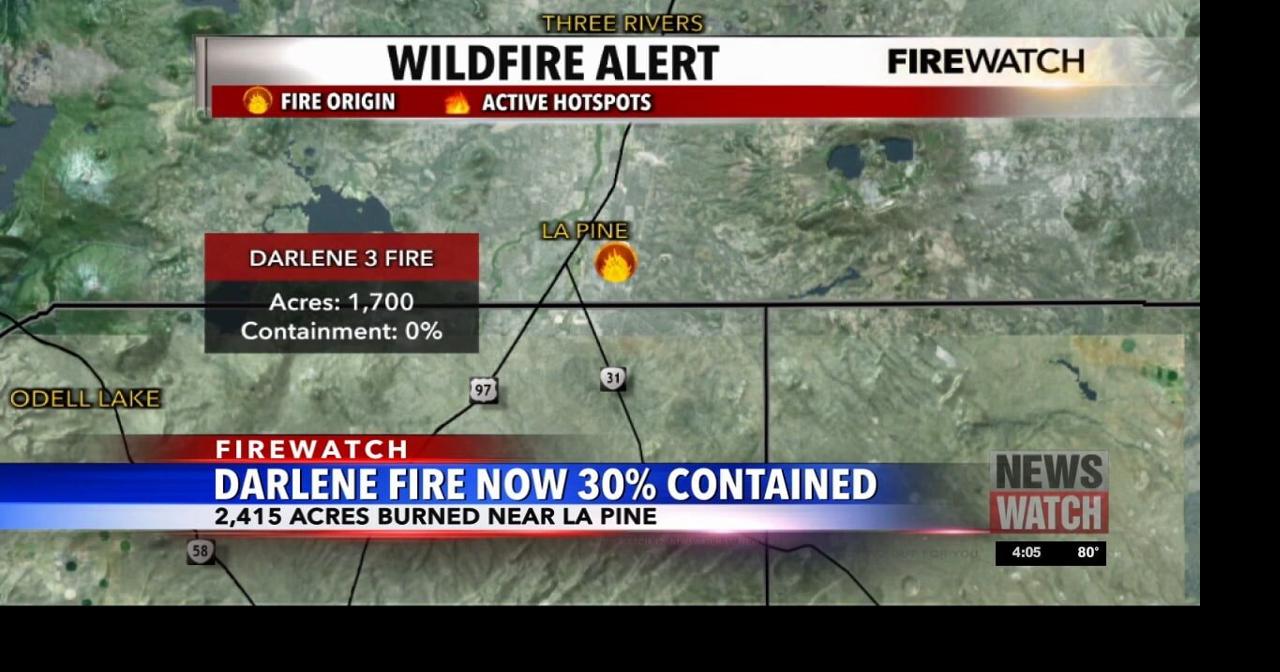 Darlene Fire now 30% contained | Video | kdrv.com