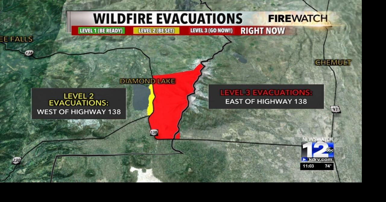Evacuations in place for Trail Fire near Diamond Lake | Video | kdrv.com
