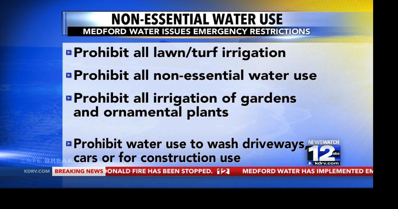 Medford water commission issues water restrictions after local plant ...