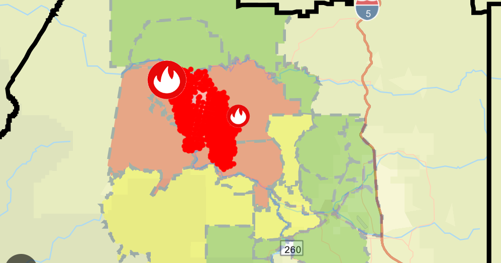wildfire Rum Creek Fire evacuations map to I-5 8.28.22.png | | kdrv.com wildfire Rum Creek Fire evacuations map to I-5 8.28.22.png | | kdrv.com