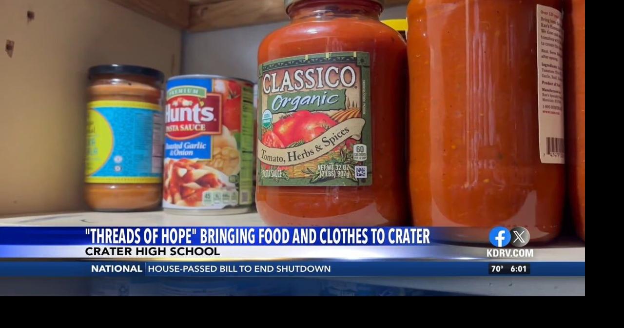 Crater High School "Threads of Hope" bringing food and clothes to ...