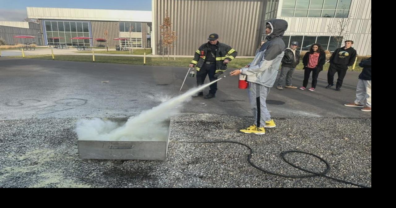 High school class teaches hands-on experience with fire safety and ...