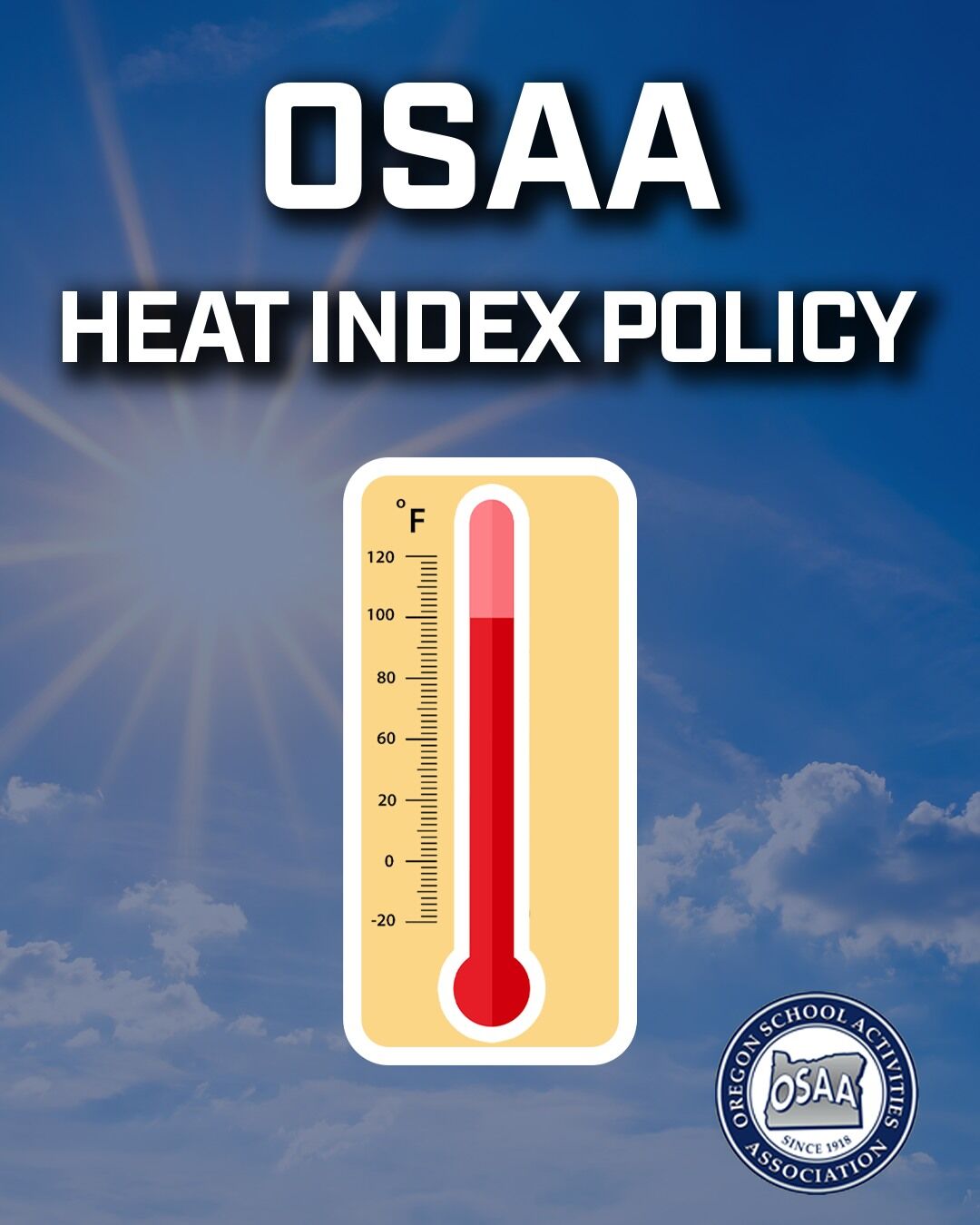 Oregon School Activities Association (OSAA) reminds of heat index ...
