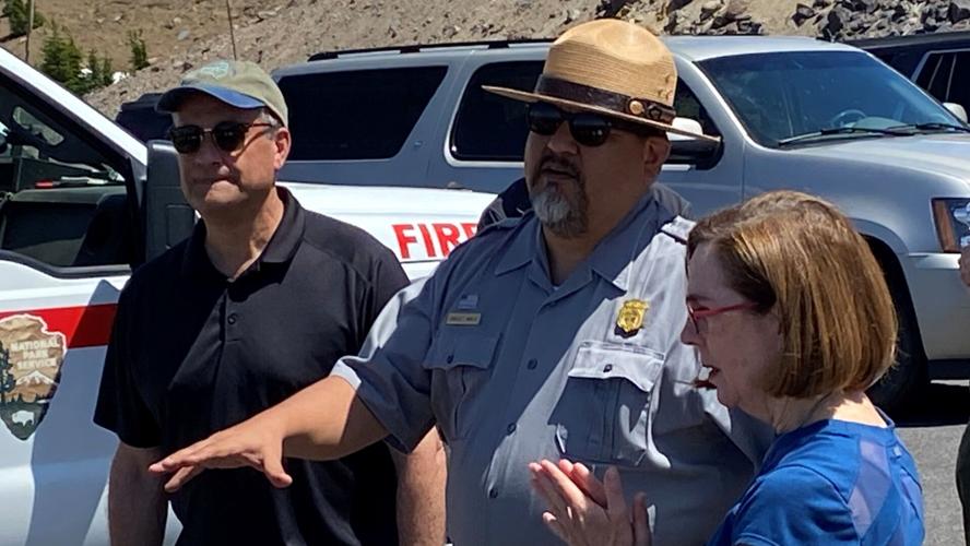 Second Gentleman Douglas Emhoff meets with firefighters, park rangers ...