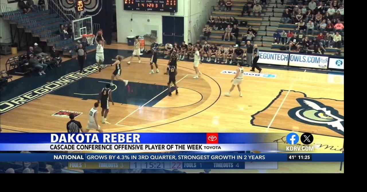 Dakota Reber earns CCC Offensive Player of the Week | Video | kdrv.com