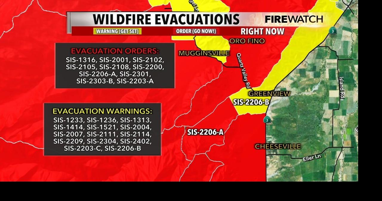 Evacuation orders, warnings still in place for Shelly Fire in Siskiyou ...