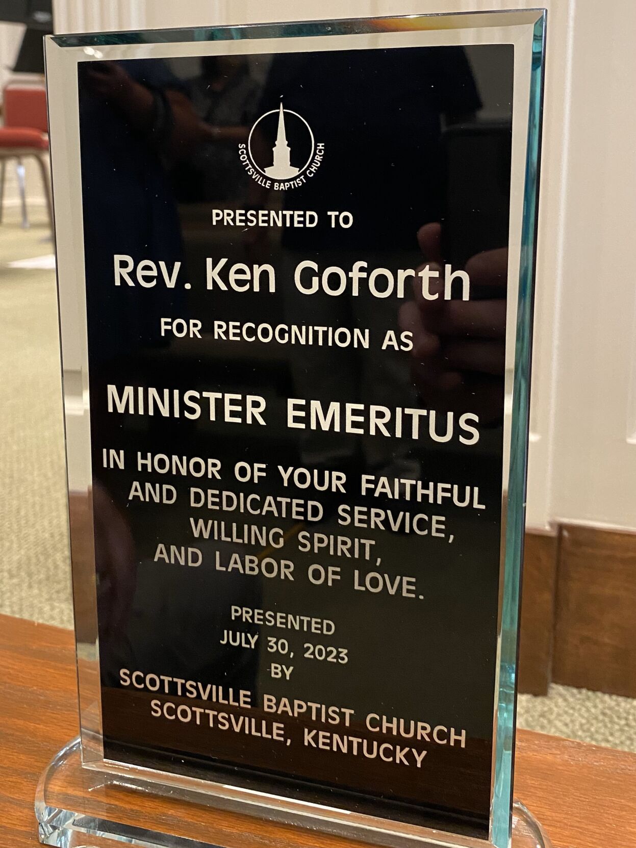 Goforth celebrated for 48 years of ministry at Scottsville Baptist ...
