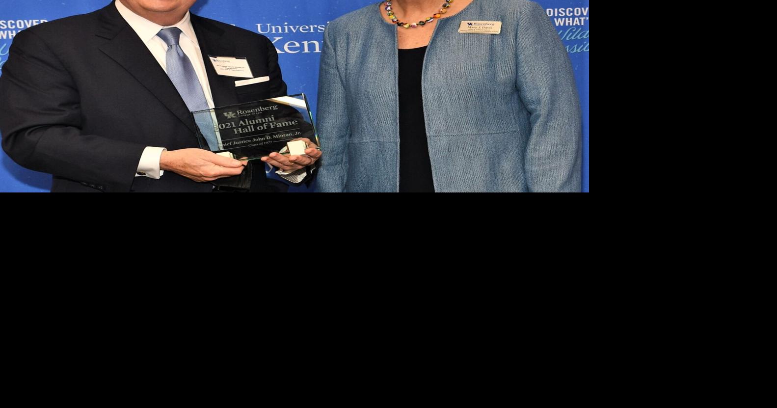 Minton honored by UK Law School | News | kentuckytoday.com