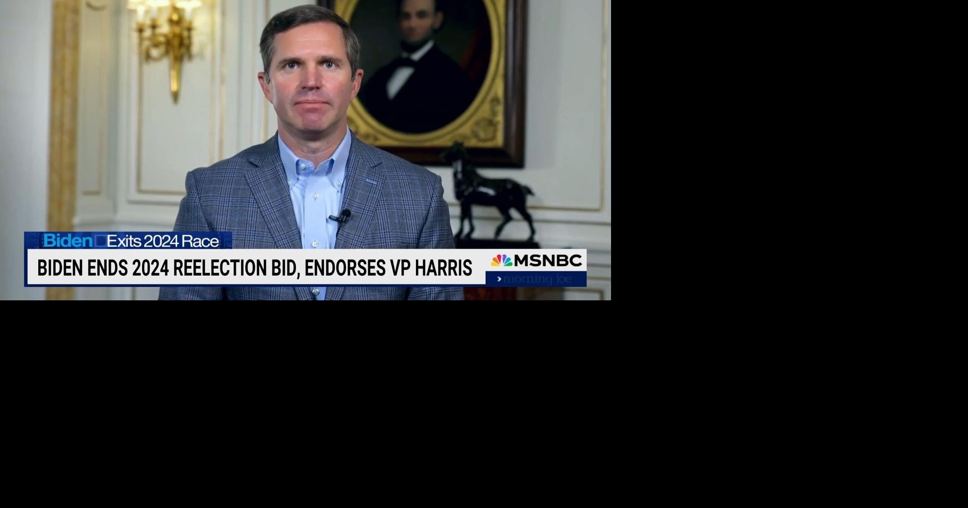 Beshear endorses VP Harris, says he will "listen" about being her ...