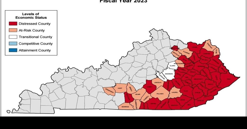 Less counties in Kentucky listed as ‘distressed’ by ARC | News ...