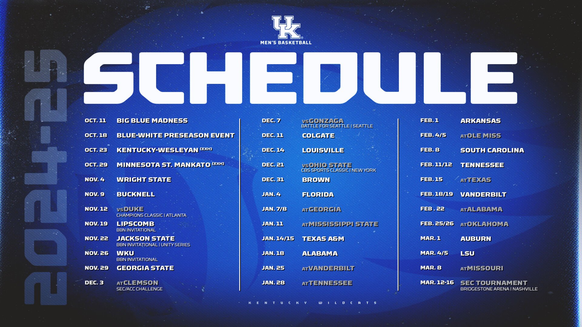 UK basketball tip times, TV designations released | Sports ...