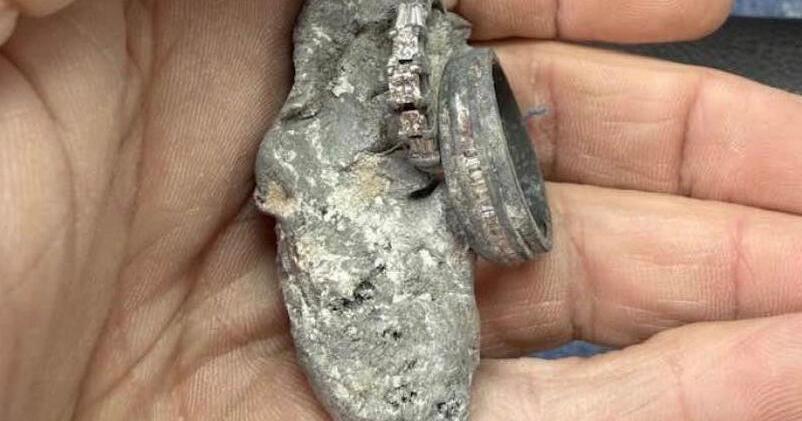 Oklahoma DR team finds wedding rings, melded together among ash from ...