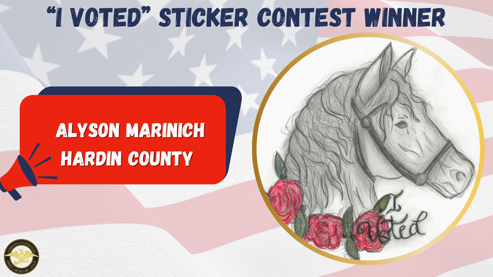 Bluegrass Middle School student wins 2025 “I Voted” sticker contest ...