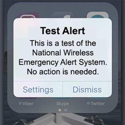 This is only a test: Emergency Alert System will be pinging cellphones ...