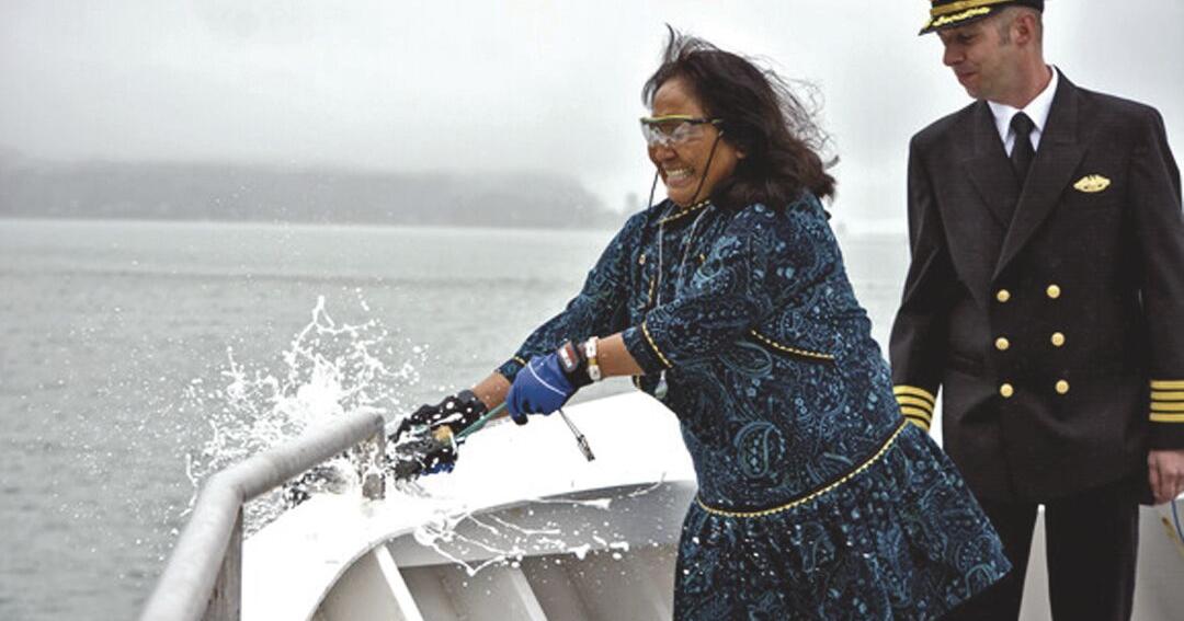 Alaska first lady Rose Dunleavy christens AMHS ferry Hubbard | Alaska ...