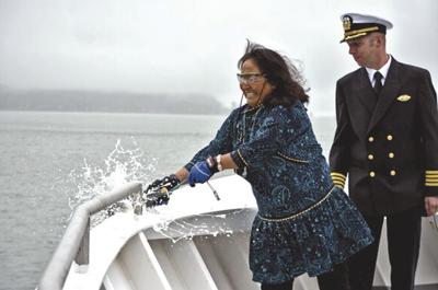 Alaska first lady Rose Dunleavy christens AMHS ferry Hubbard | Alaska ...