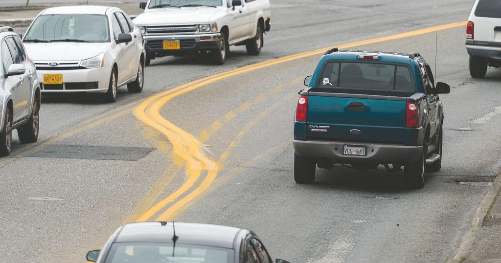 Road striping raises hackles: Crooked stripes run along Tongass Highway ...