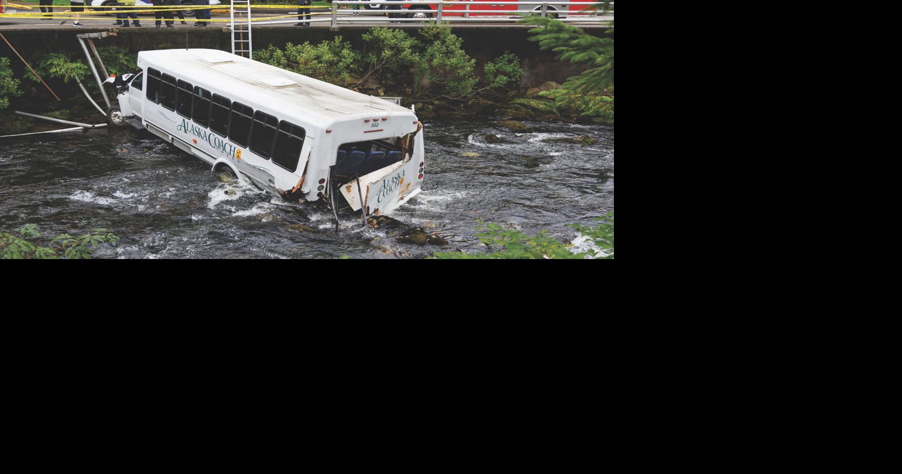 No injuries reported in tour bus fall into Ketchikan Creek; only driver ...