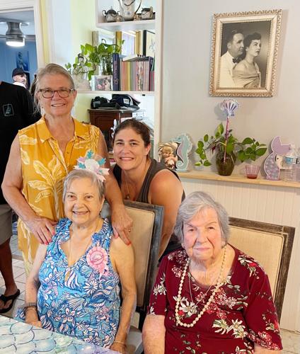 Birthday sisters Norma Barroso Faraldo, bottom left, and Flora Barroso ...