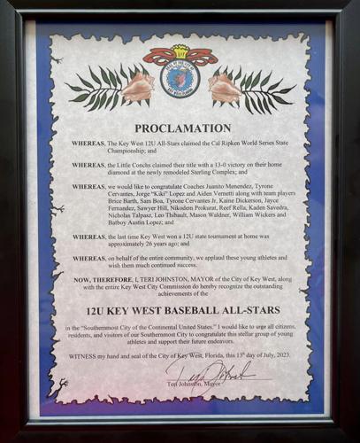 Key West honors 12U All-Stars baseball team | Sports | keysnews.com
