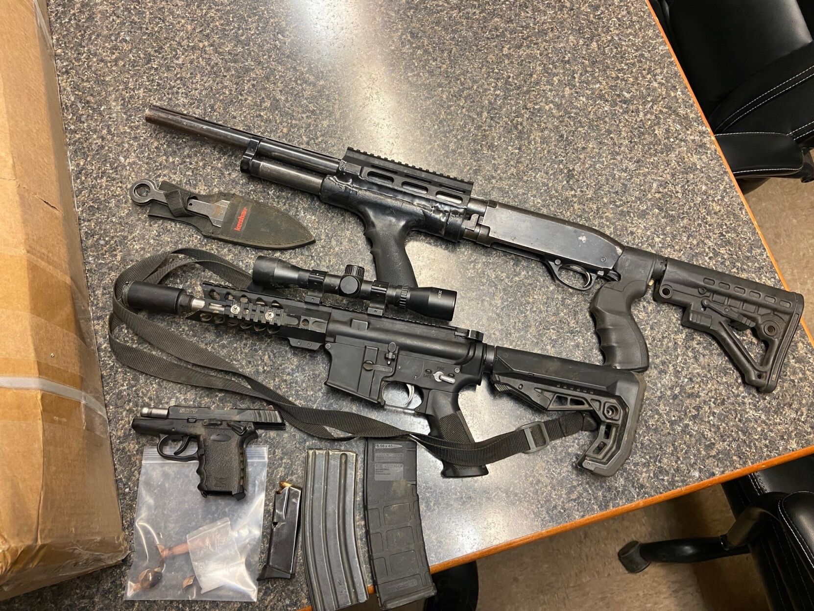Coos Bay traffic stop leads to arrest of suspect and seizure of multiple firearms | Local | kezi.com